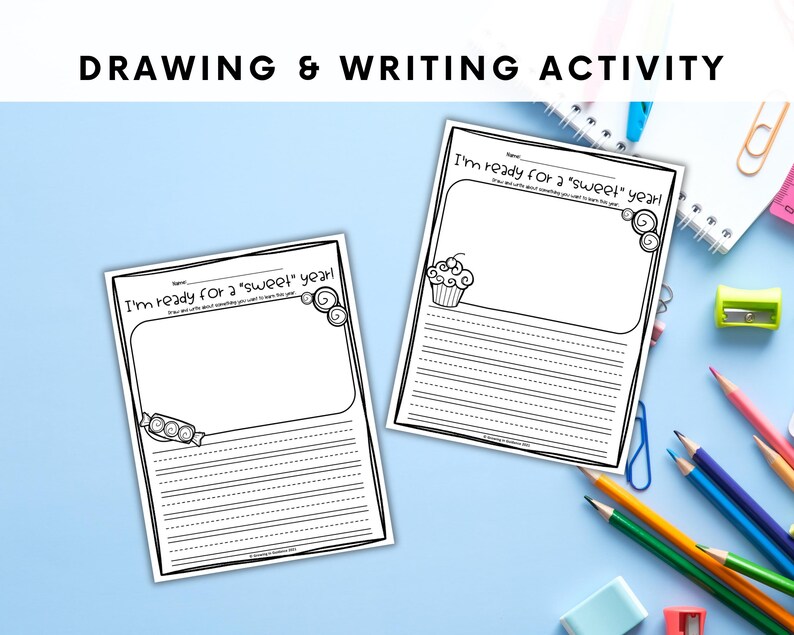 Back to School Activities: Sweet Theme Growth Mindset Worksheets (PDF ...
