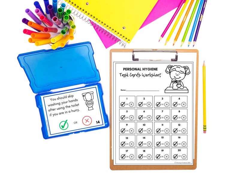 Personal Hygiene Task Cards 2nd-5th Grade | Printable & Digital ...