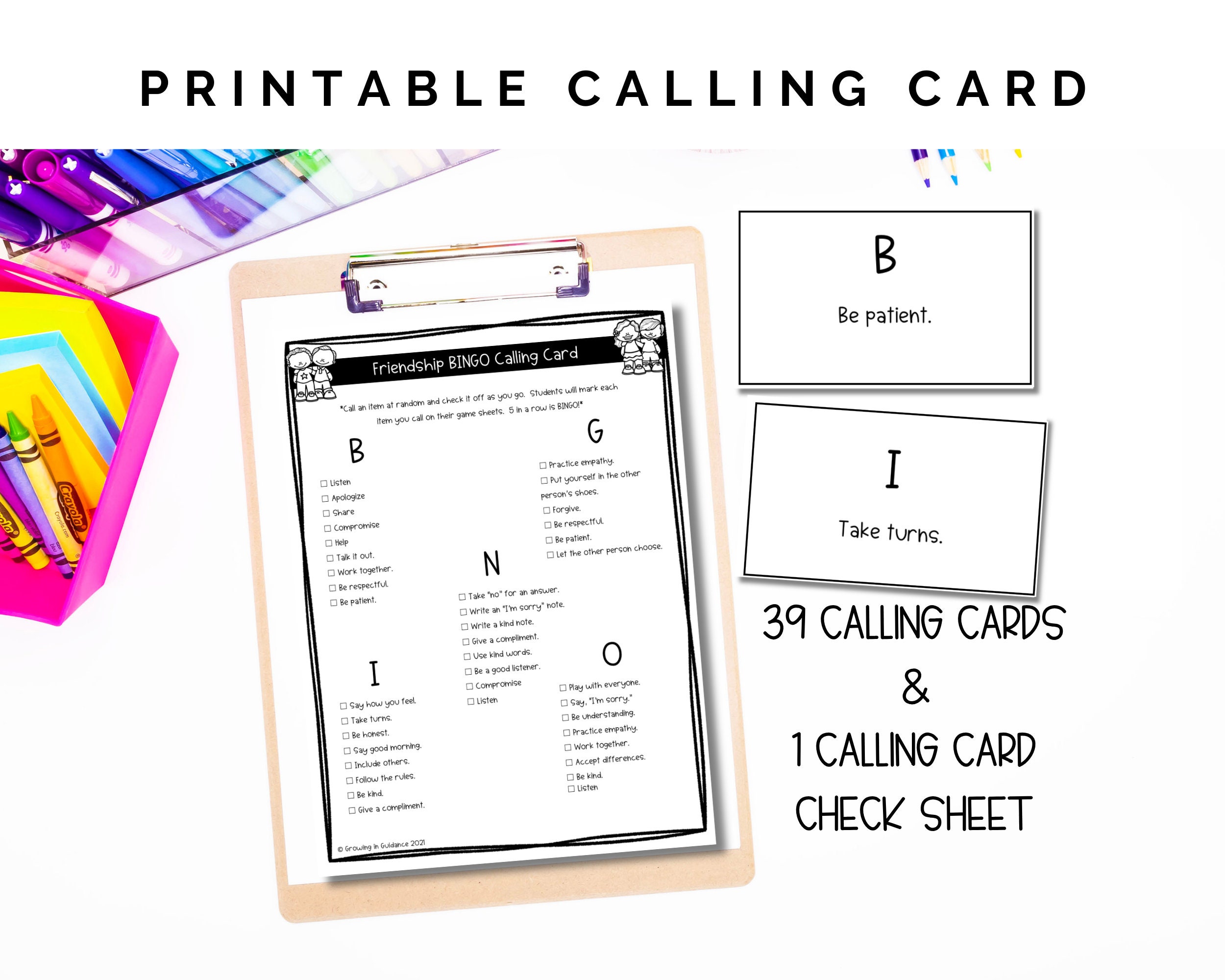 Friendship BINGO Game: Social Skills Activity (PDF Download) - Etsy