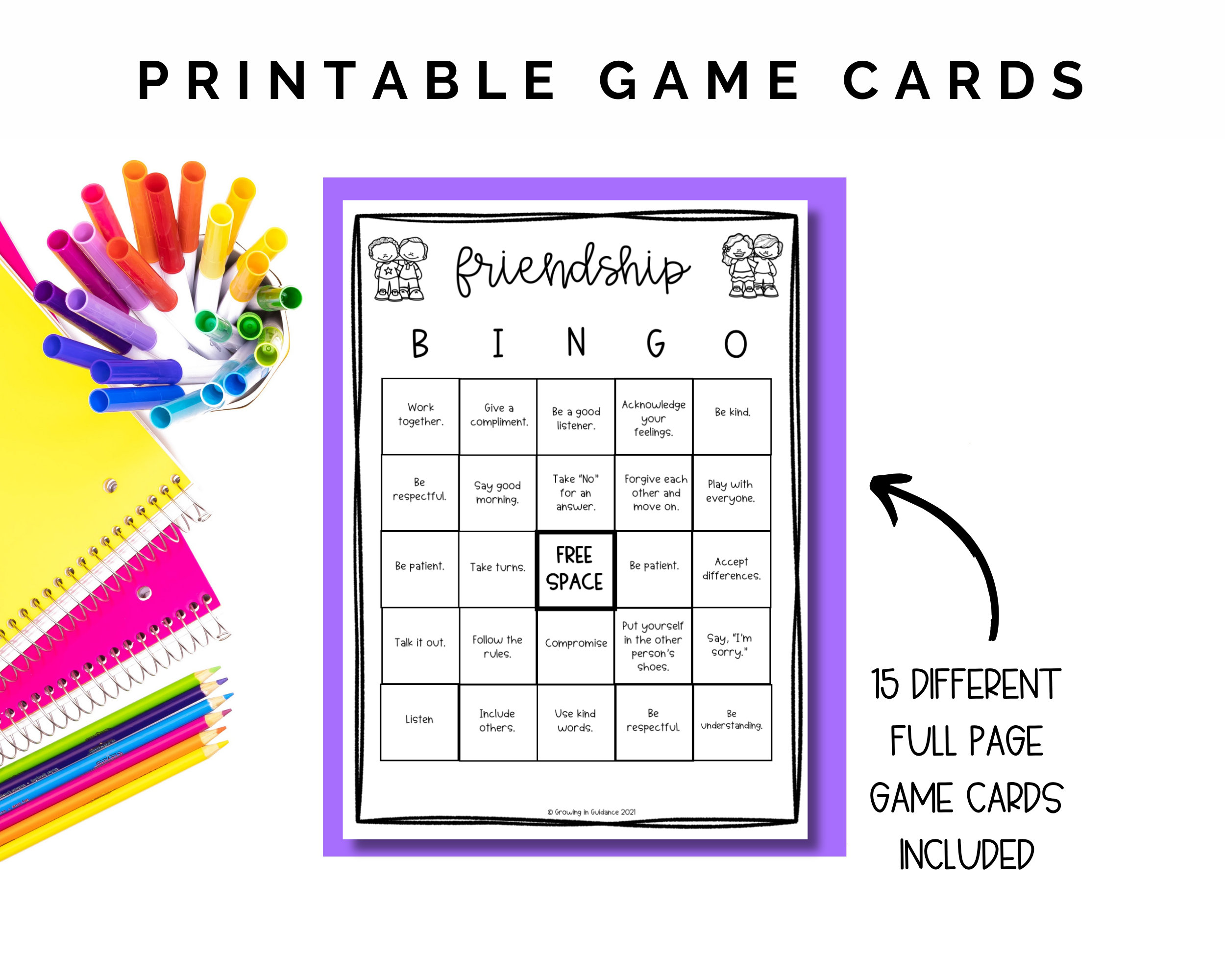 Friendship BINGO Game: Social Skills Activity (PDF Download) - Etsy