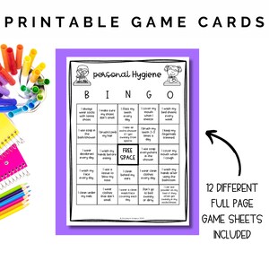 Personal Hygiene BINGO Game: Grades 3-8 (printable) - Etsy