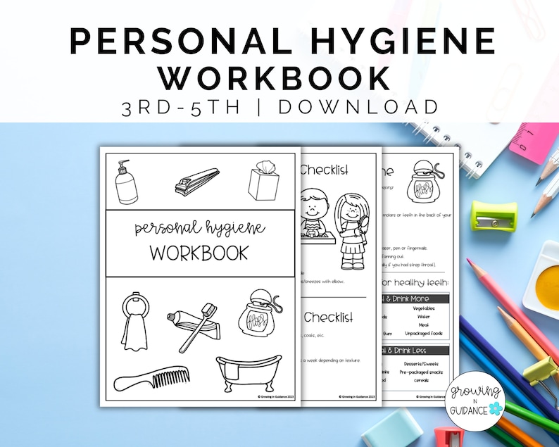 Personal Hygiene Workbook: Elementary School Health Activity (digital ...