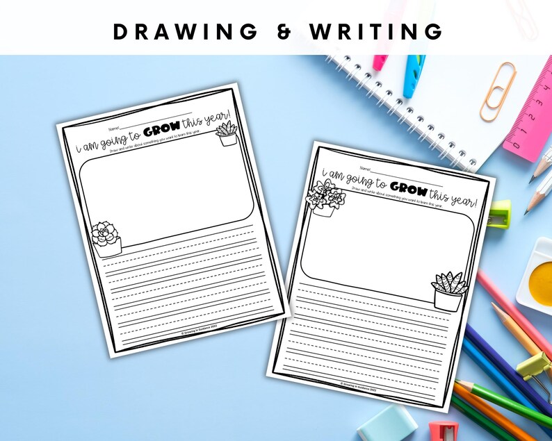 Succulent Theme Back to School Activity Pack: Growth Mindset (digital ...