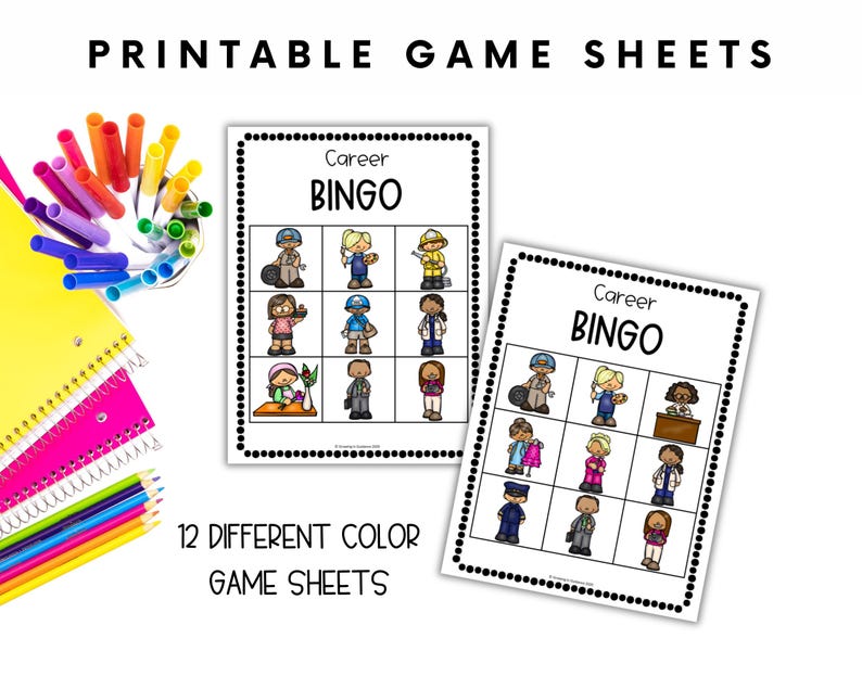 Career BINGO Game Prek-2nd Grade No Prep Careers Activity School ...