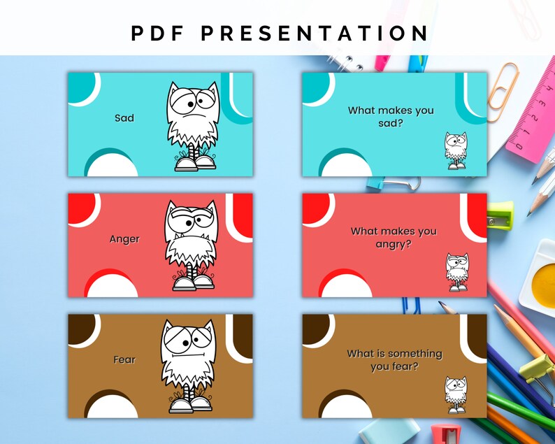Color Monster Emotions Lesson: K-2 Presentation & Worksheets (digital ...