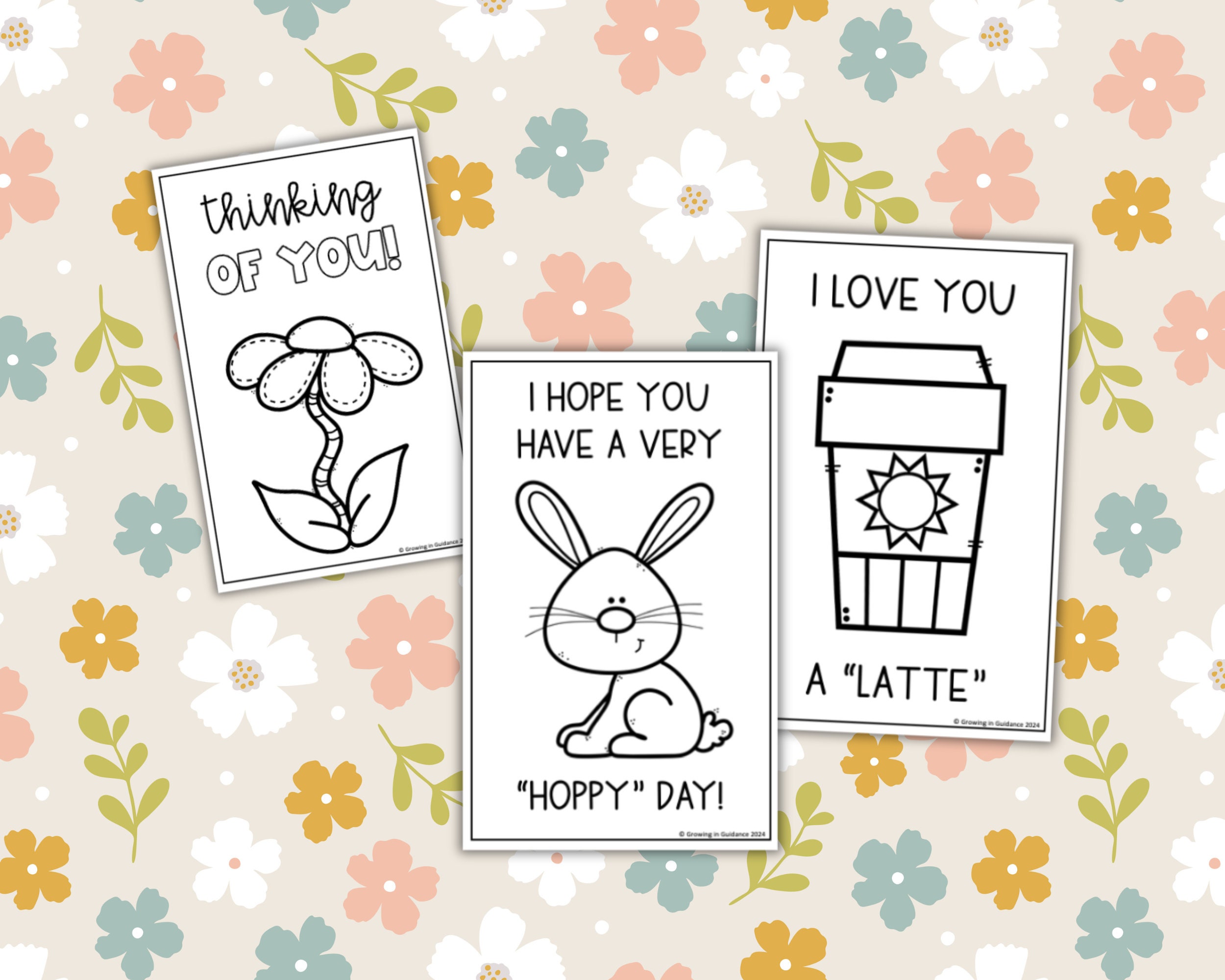 Spring Kindness Card Templates | Elementary Printable Kindness Activity ...