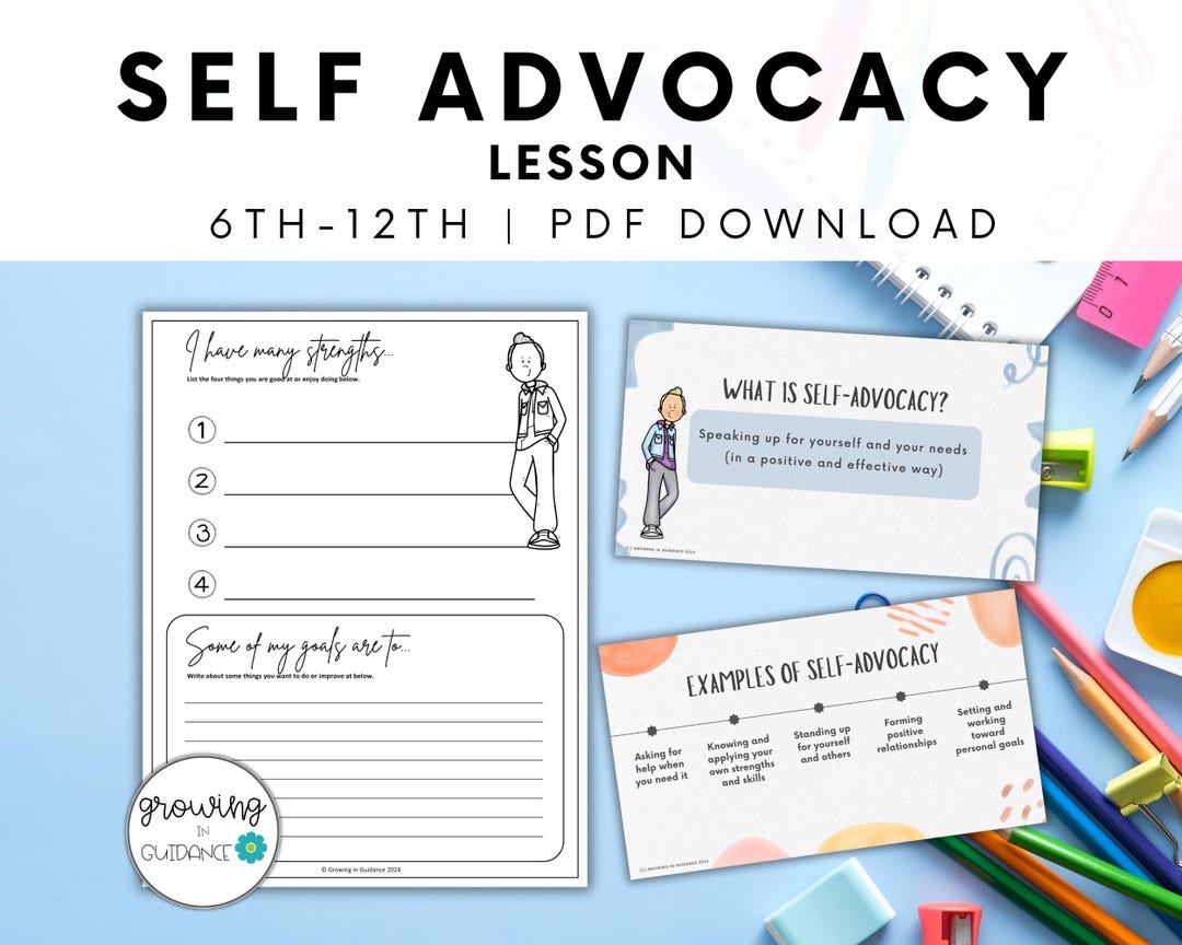 Self-advocacy Lesson Middle & High School Intro Self-advocacy Resource ...