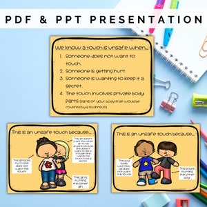 Safe and Unsafe Touches Lesson K-2nd Grade (digital Download) - Etsy