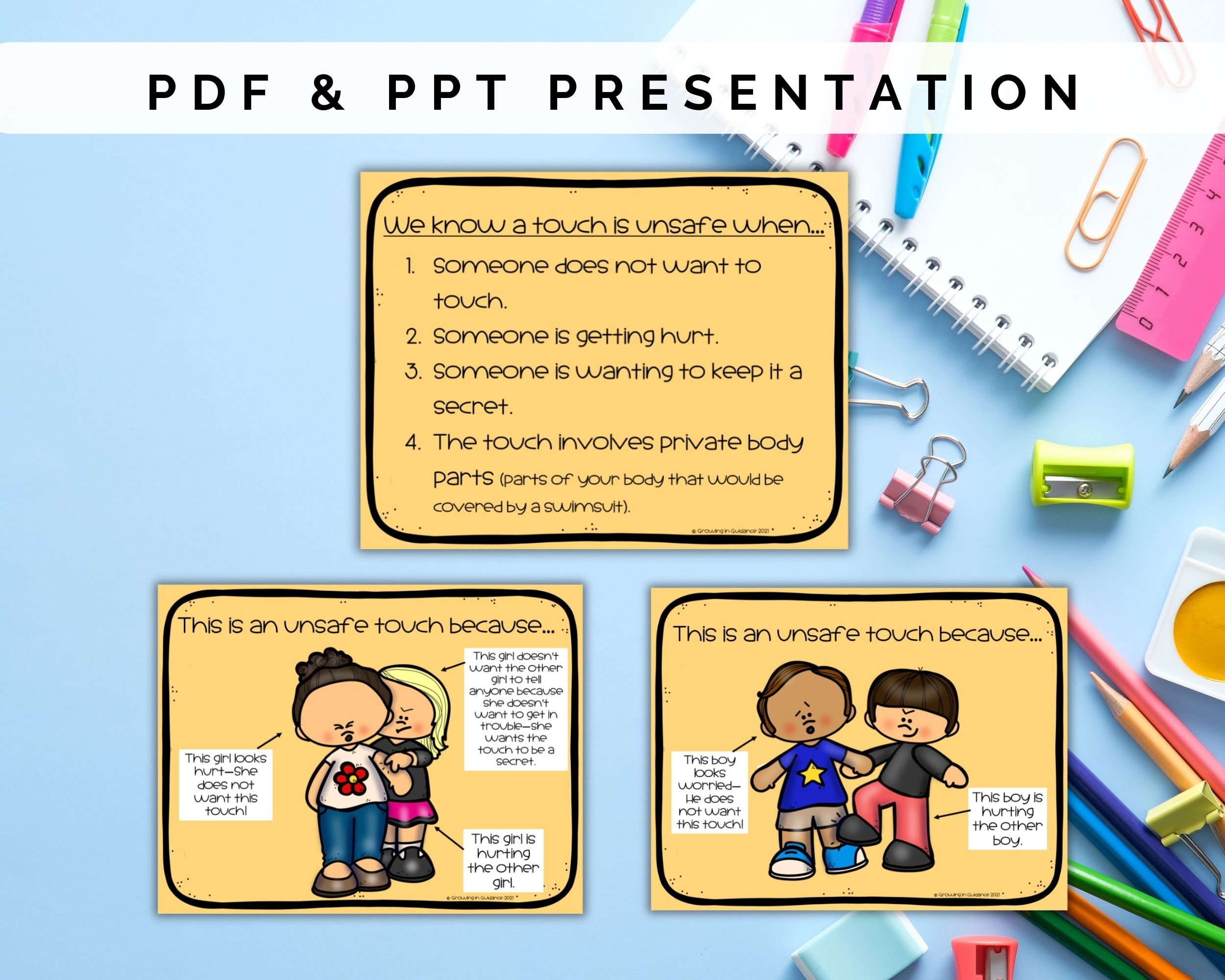 Safe and Unsafe Touches Lesson K-2nd Grade (digital Download) - Etsy