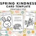Spring Kindness Card Templates | Elementary Printable Kindness Activity ...