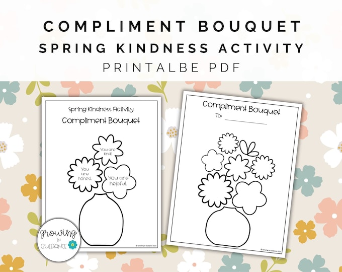 Spring Kindness Card Templates | Elementary Printable Kindness Activity ...