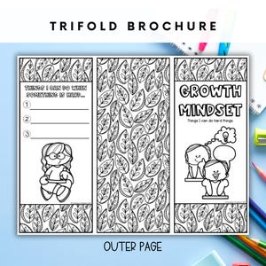 Growth Mindset Brochure K-5th Grade Perseverance Positive Attitude ...
