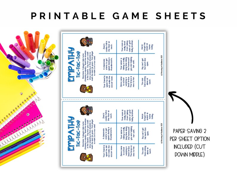 Empathy Tic-tac-toe Game 3rd-5th Grade Elementary Kindness Activity ...