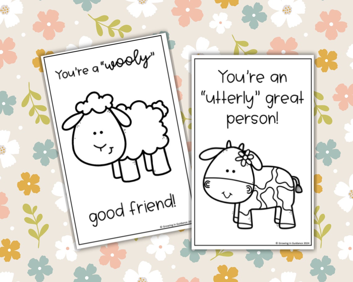 Spring Kindness Card Templates | Elementary Printable Kindness Activity ...