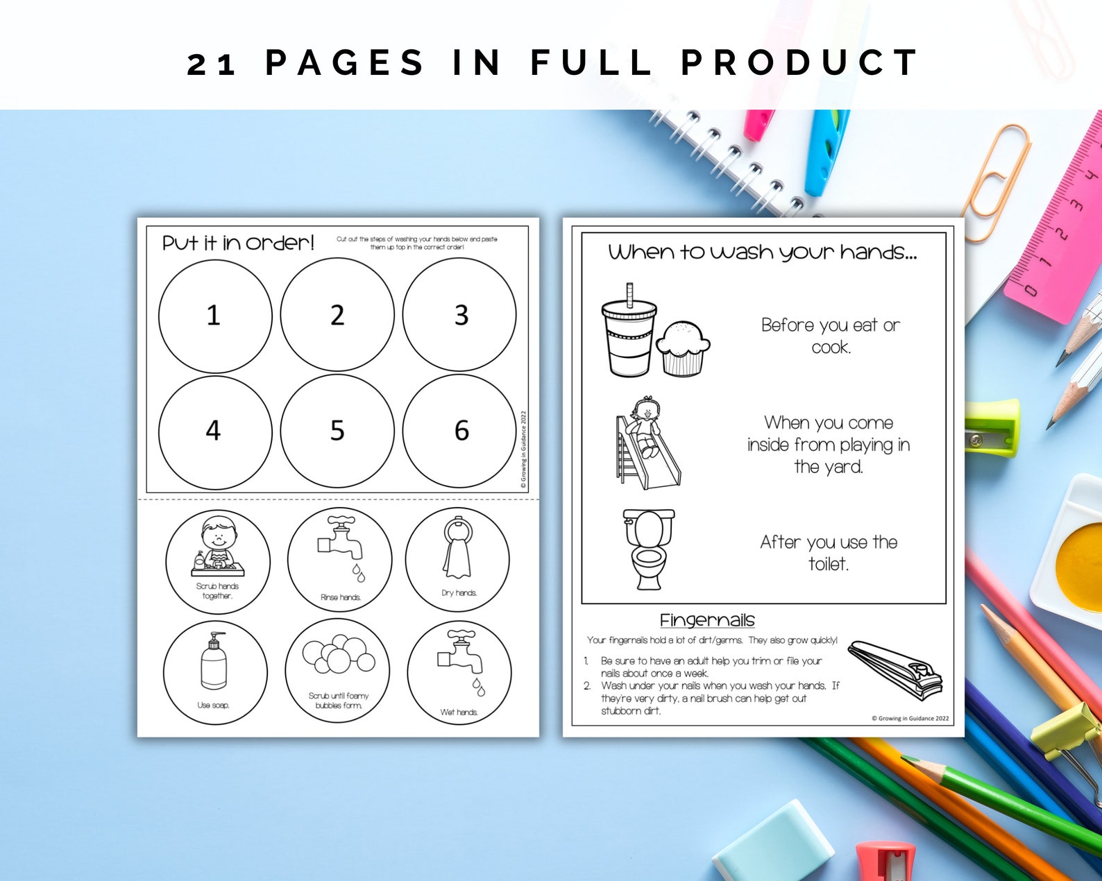 Personal Hygiene Workbook: K-2nd Grade Life Skills (digital Download ...