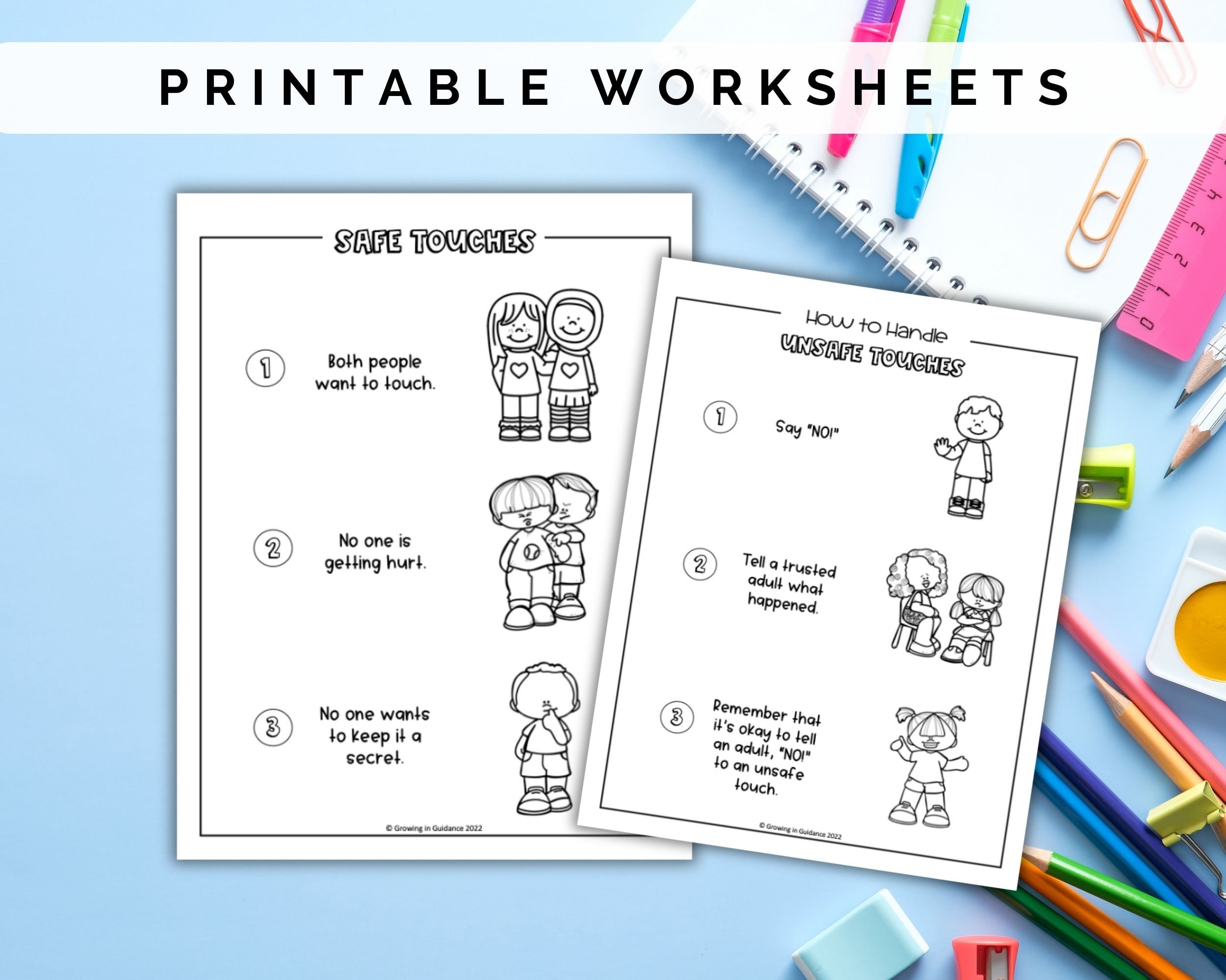 Safe and Unsafe Touches Lesson K-2nd Grade (digital Download) - Etsy