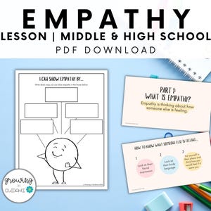 Empathy Lesson Middle School High School No Prep Worksheets School ...