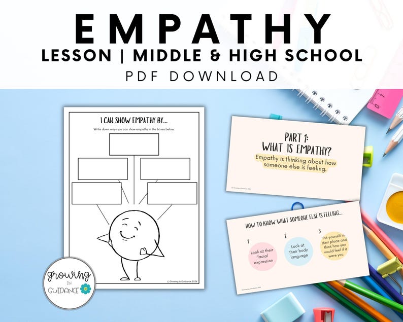 Empathy Lesson Middle School High School No Prep Worksheets School ...