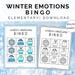 Winter Emotions BINGO Game Prek-2nd Grade No Prep SEL Activity ...