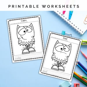 Color Monster Emotions Lesson: K-2 Presentation & Worksheets (digital ...