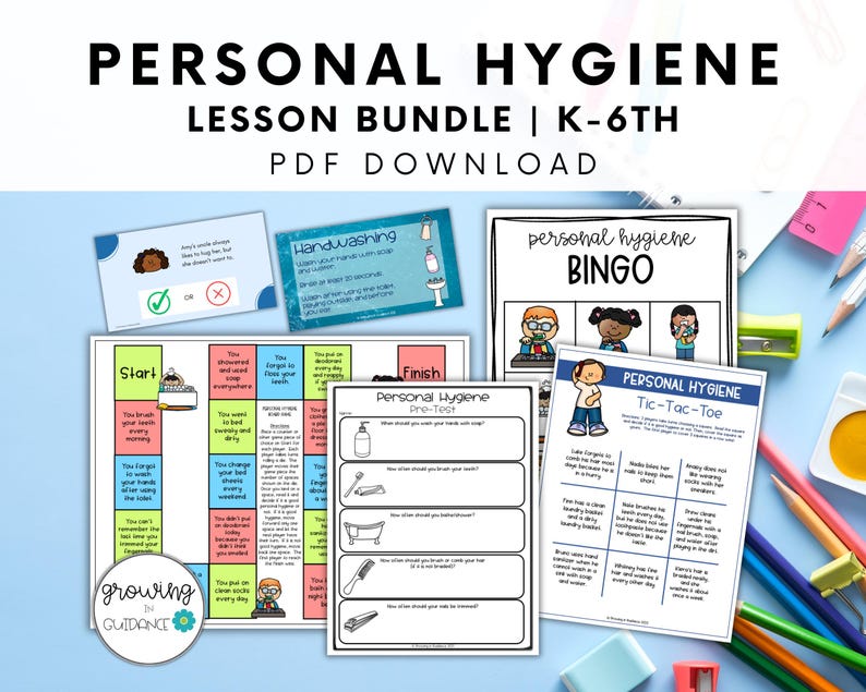 Personal Hygiene Lesson & Activity Bundle 3rd-5th Grade Elementary Low ...