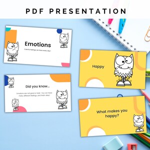 Color Monster Emotions Lesson: K-2 Presentation & Worksheets (digital ...