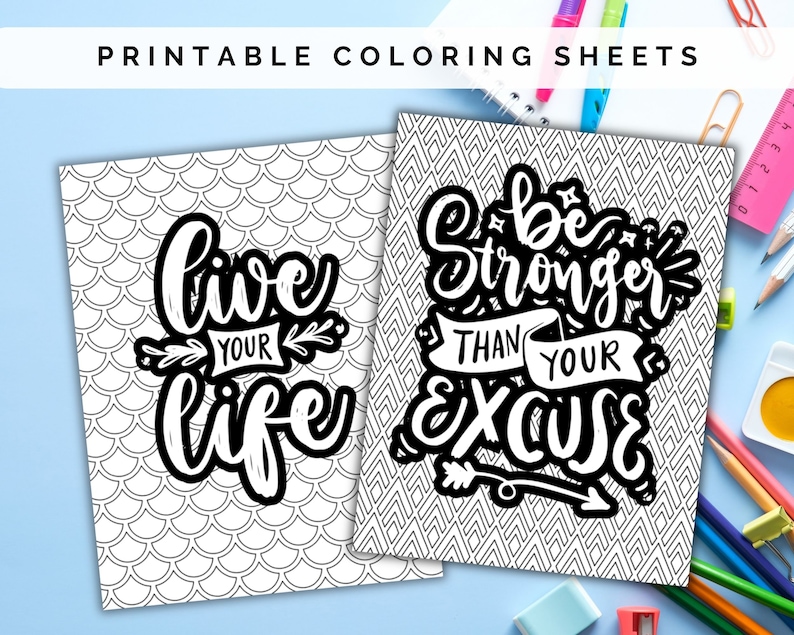 Positive Thinking Coloring Pages | Inspirational Coloring Sheets ...