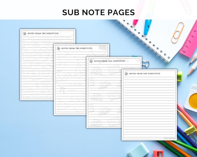 Editable Sub Binder Canva Template Middle & High School 6th to 12th ...