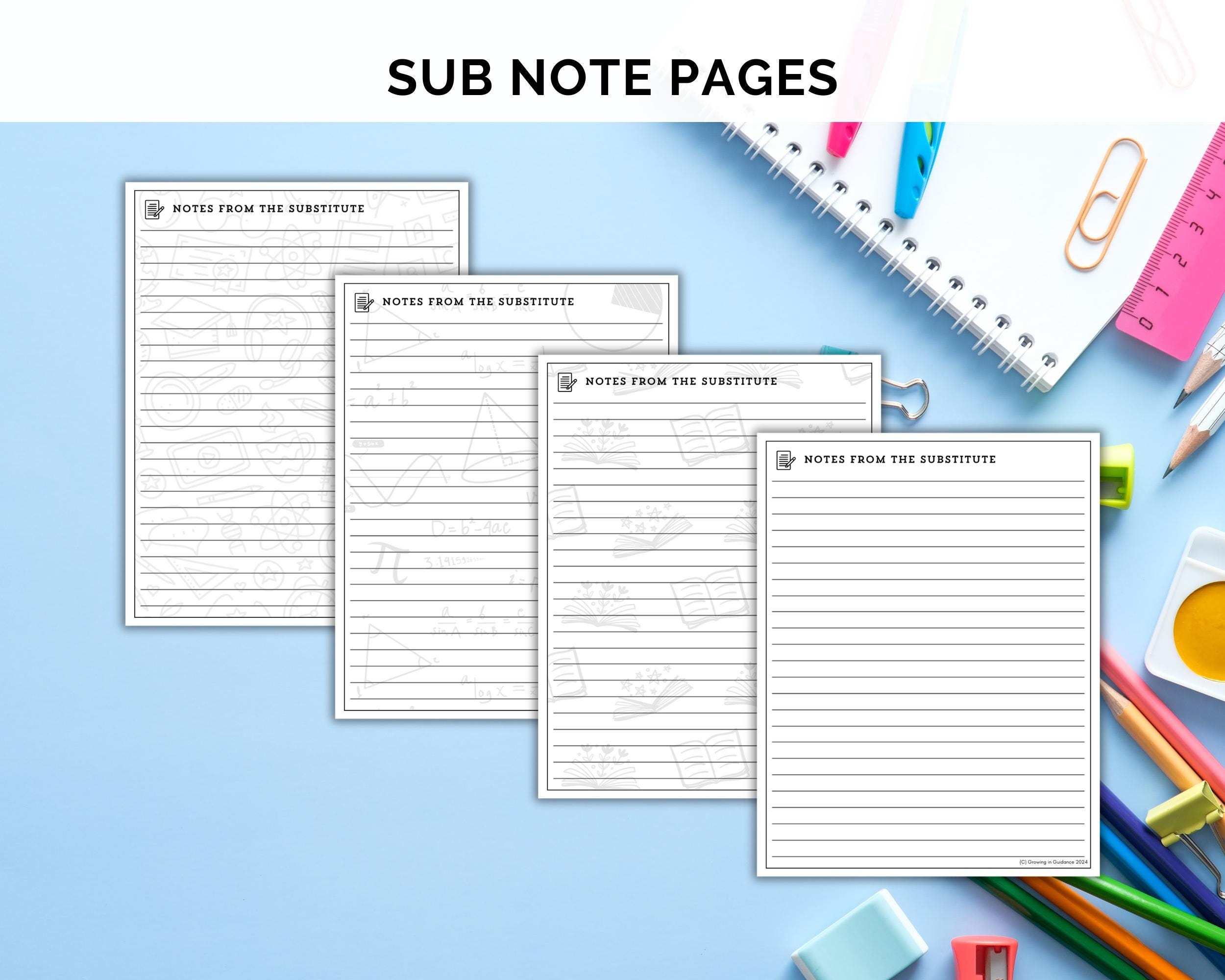 Editable Sub Binder Canva Template: Middle & High School (digital ...