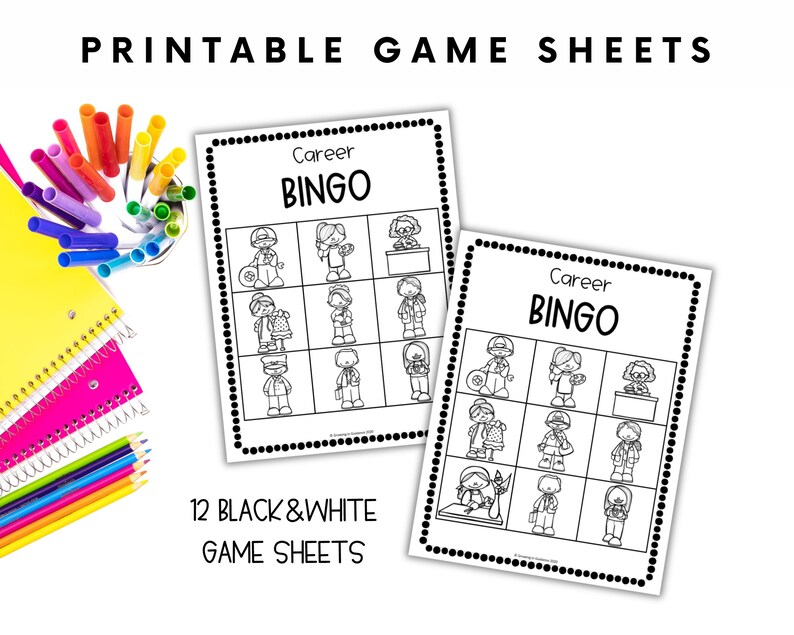 Career BINGO Game Prek-2nd Grade No Prep Careers Activity School ...
