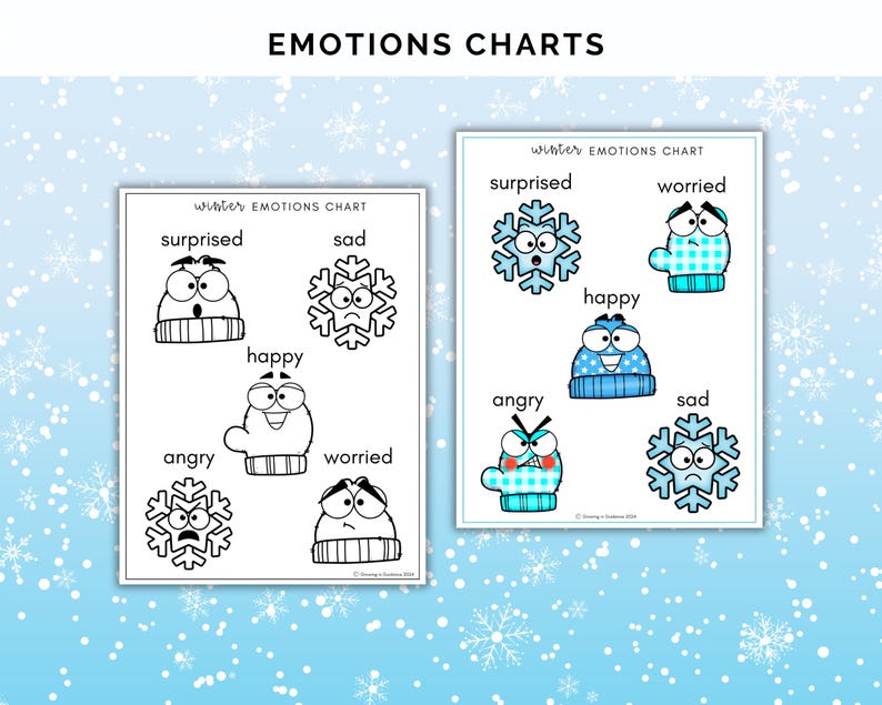 Winter Emotions Activity Sheets K-2nd | Holiday SEL School Counseling ...