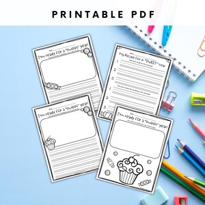 Back to School Activities: Sweet Theme Growth Mindset Worksheets (PDF ...