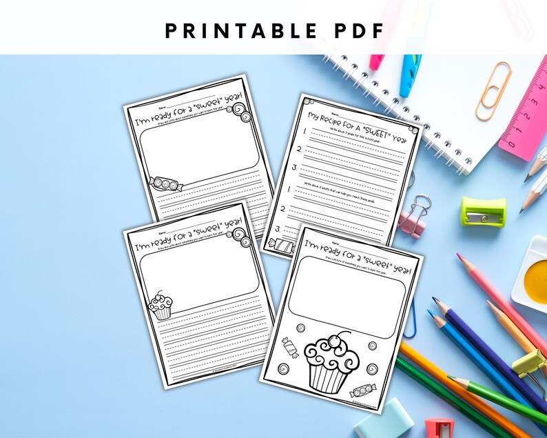 Back to School Activities "sweet" Theme Prek-3rd Grade Growth Mindset ...