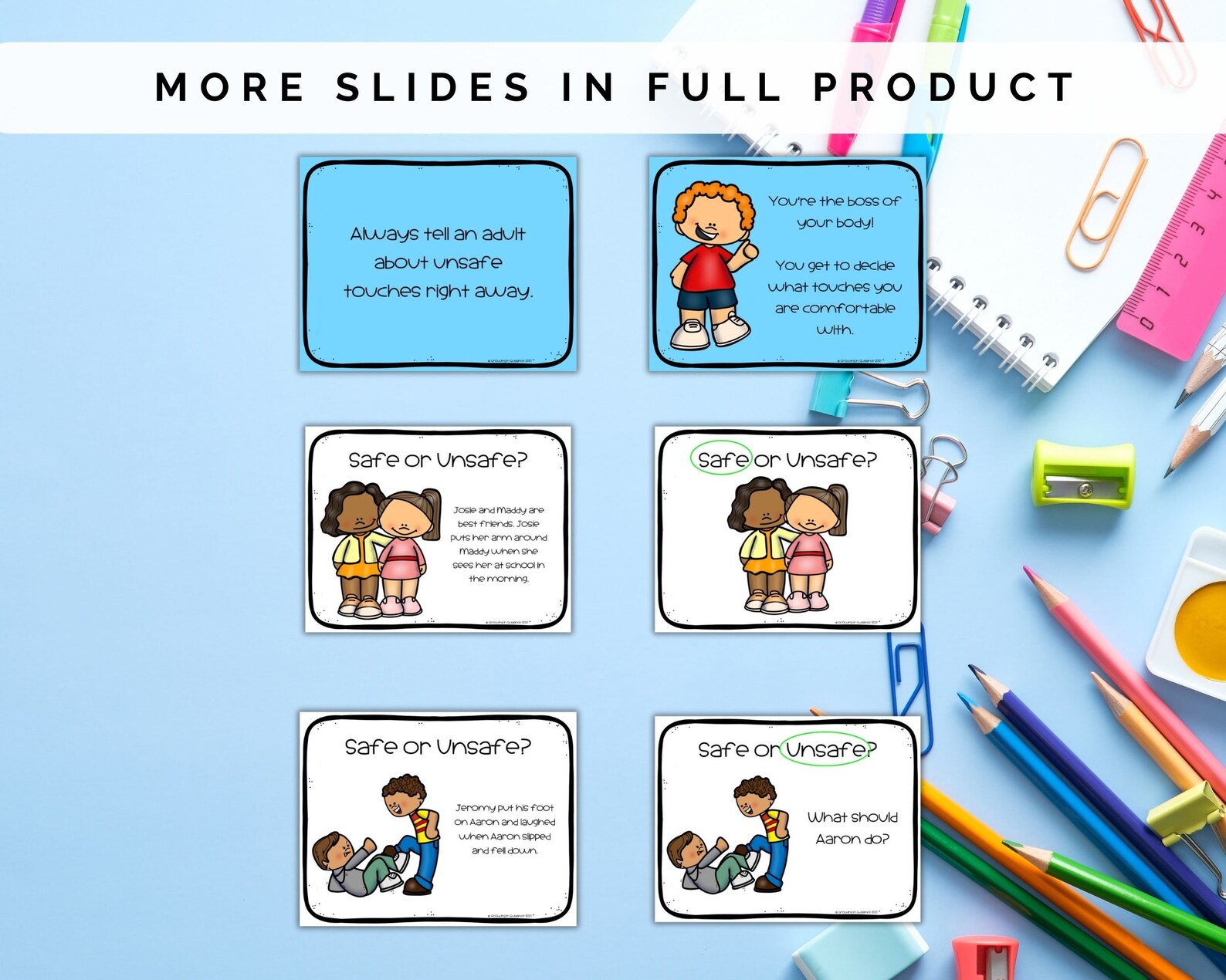 Safe and Unsafe Touches Lesson K-2nd Grade (digital Download) - Etsy