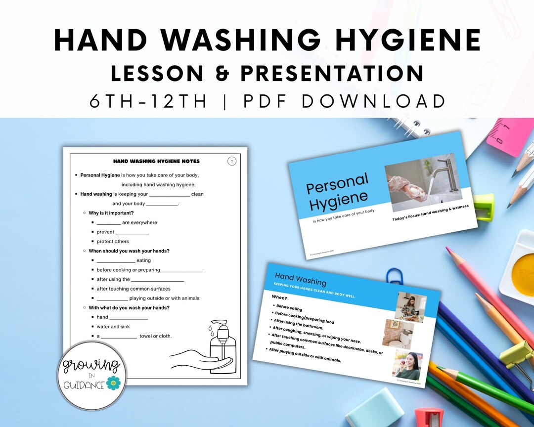 Hand Washing Hygiene Lesson: Middle & High School Health (digital ...