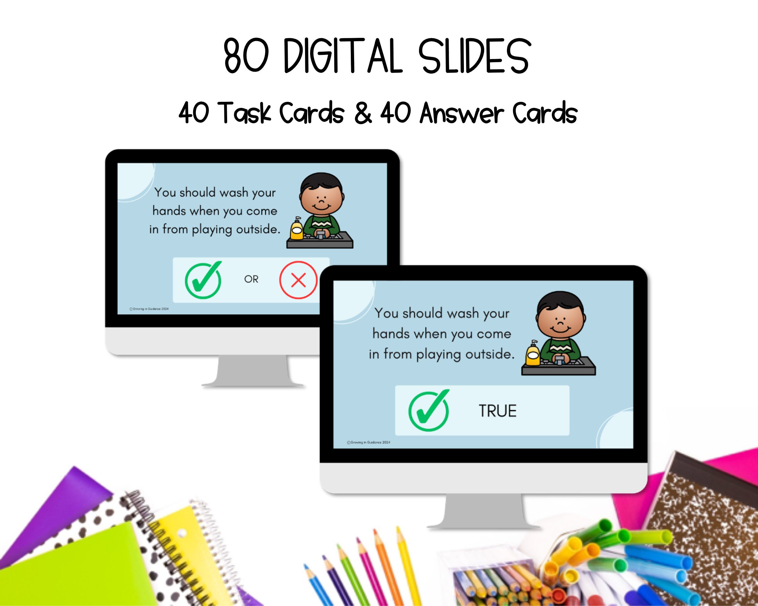 Personal Hygiene Task Cards 2nd-5th Grade | Printable & Digital ...