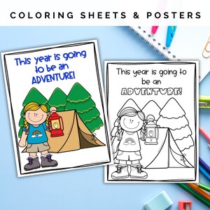 Back to School Activity Pack Camping Theme Prek-3rd Grade First Day of ...