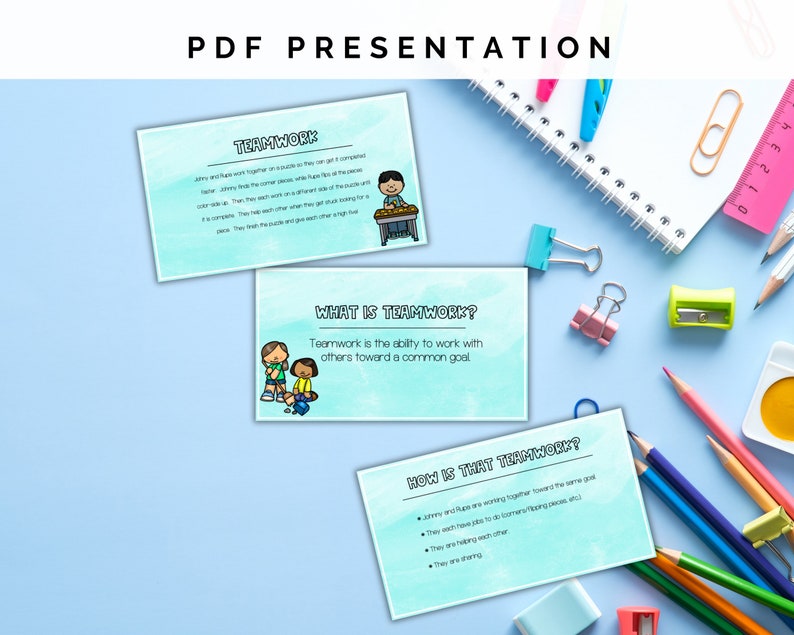 Teamwork Lesson & Presentation 3rd-5th Grade | Cooperation Lesson ...