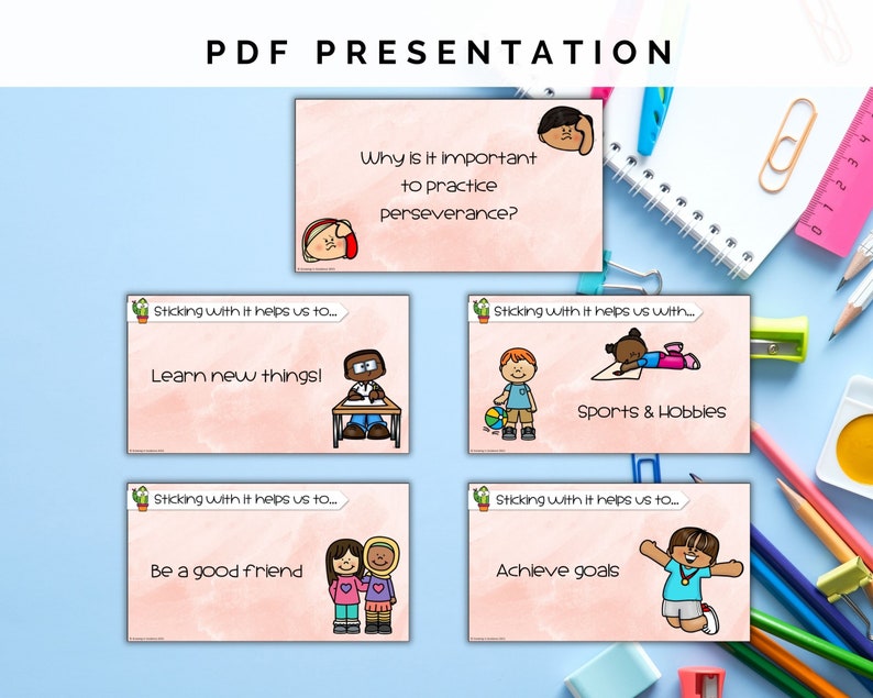 Perseverance Lesson & Presentation K-2nd Grade | No Prep Character ...