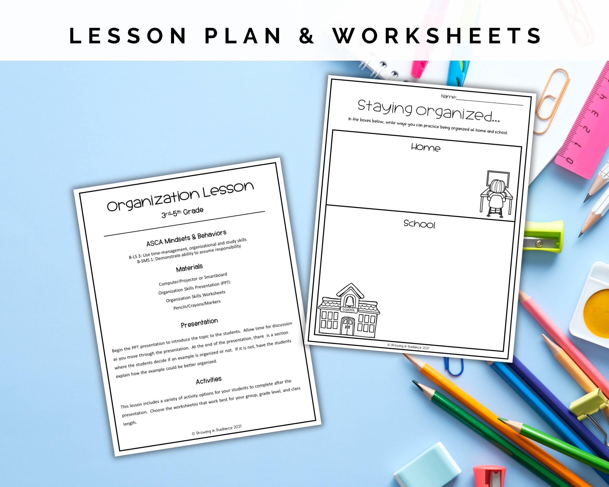 Organizational Skills Worksheets