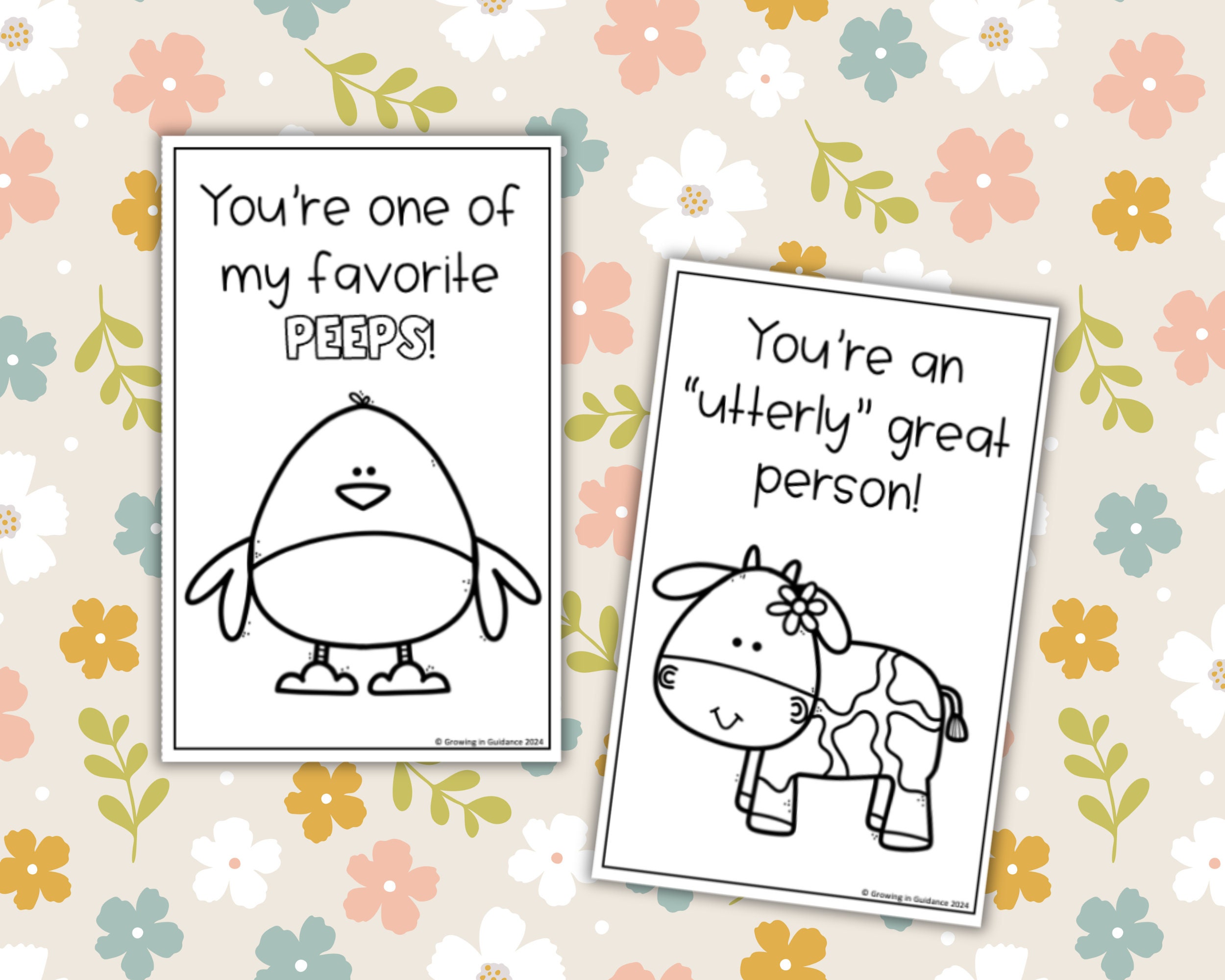 Spring Kindness Card Templates | Elementary Printable Kindness Activity ...