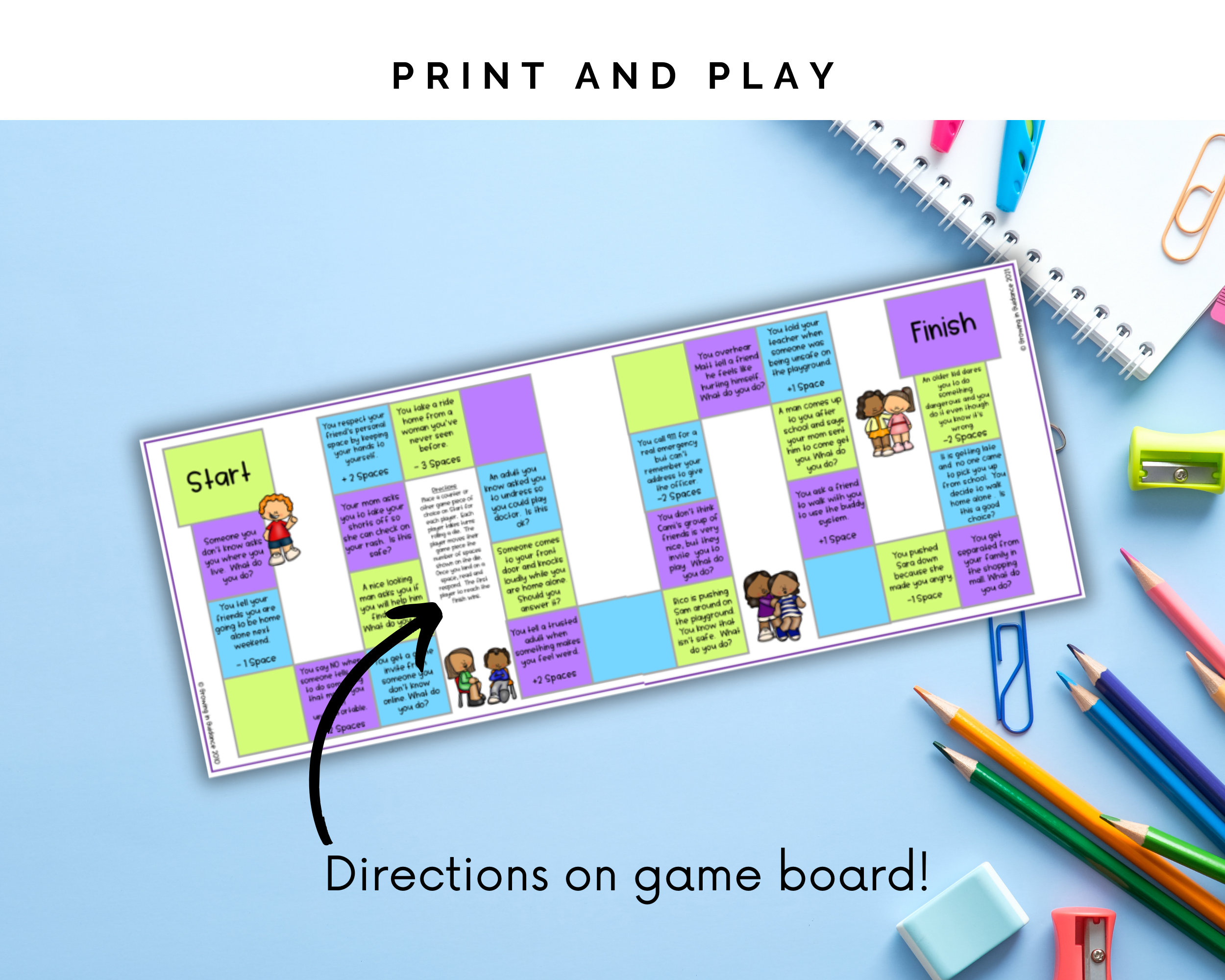 Personal Safety Board Game 3rd-5th Grade | Low Prep School Counseling ...