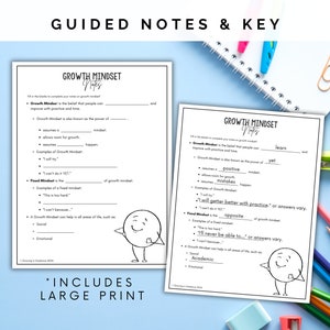 Back to School Growth Mindset Lesson Middle School High School No Prep ...