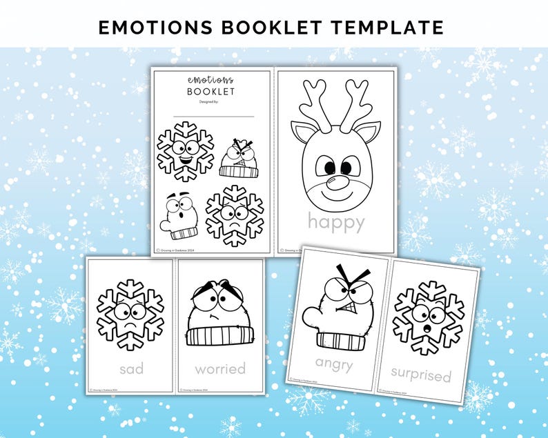 Winter Emotions Activity Sheets K-2nd | Holiday SEL School Counseling ...