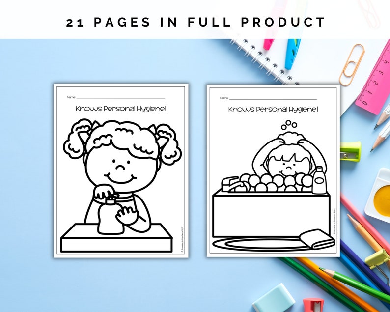 Personal Hygiene Workbook: K-2nd Grade Life Skills (digital Download ...