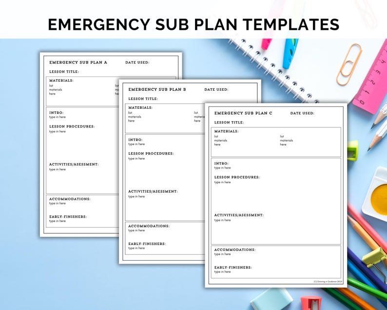 Editable Sub Binder Canva Template Middle & High School 6th to 12th ...