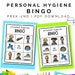 Personal Hygiene BINGO Game Prek-2nd Grade No Prep Life Skills Health ...