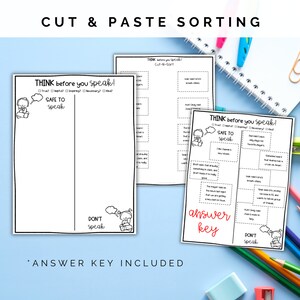 THINK Before You Speak Lesson and Presentation 3rd-5th Grade Kindness ...