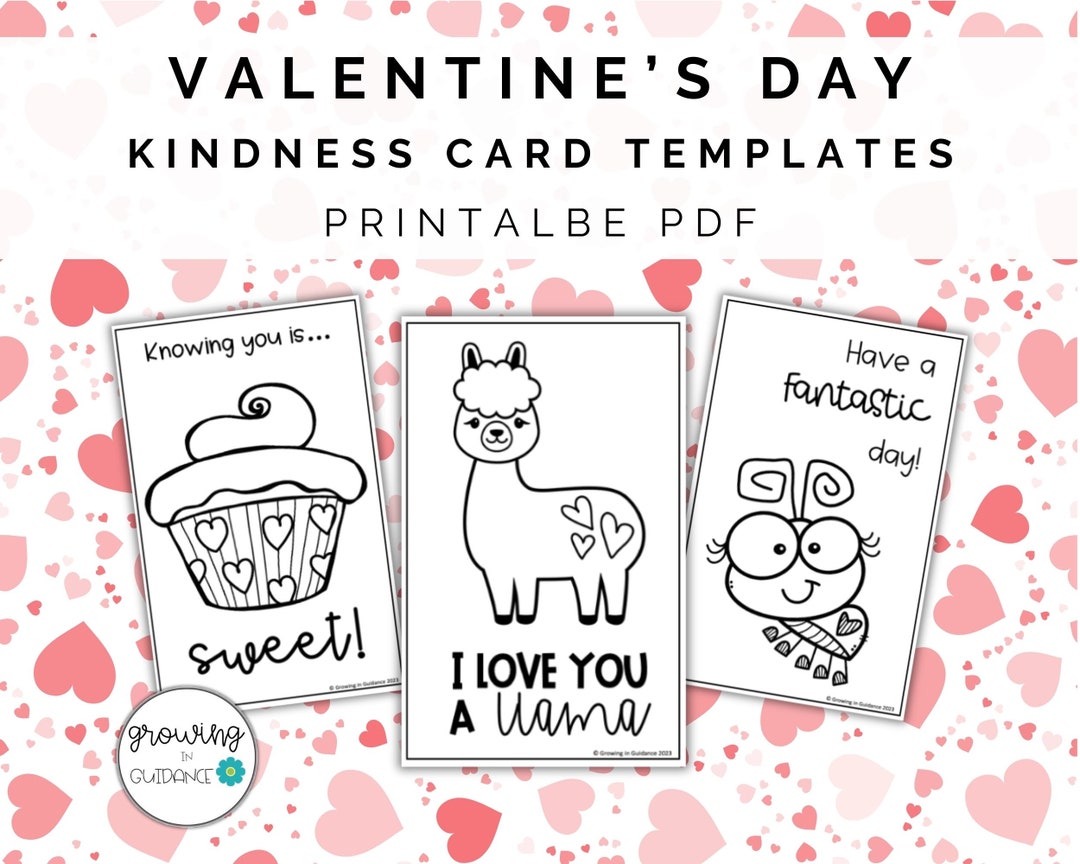 Valentine's Kindness Card Templates | DIY Valentine's Cards | Printable ...
