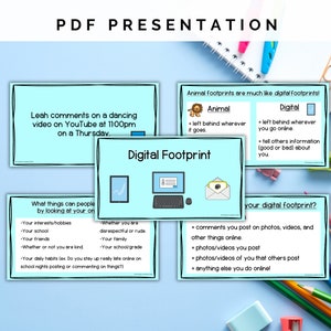 Digital Footprint | Cyber Safety Lesson & Presentation: 3rd-8th Grade ...